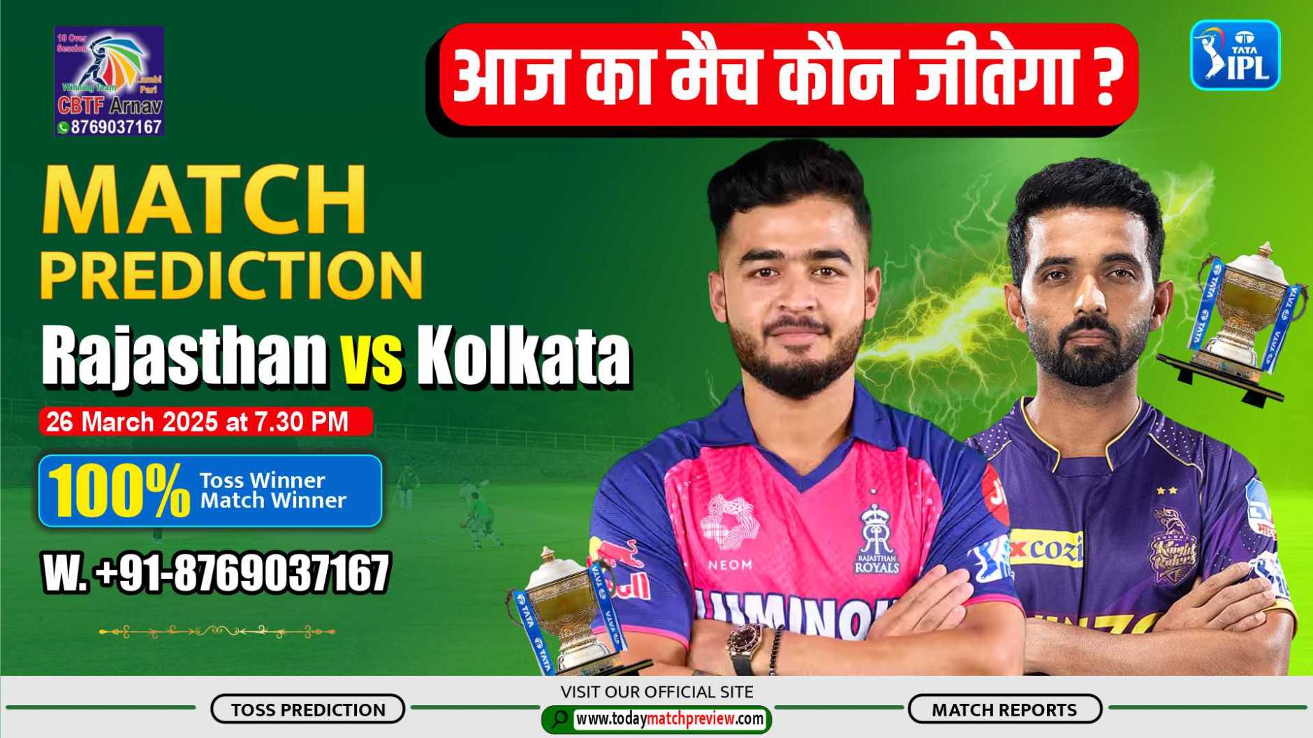 KKR vs RR, IPL 2025 – Today Match Prediction & Analysis – IPL 2025 ...